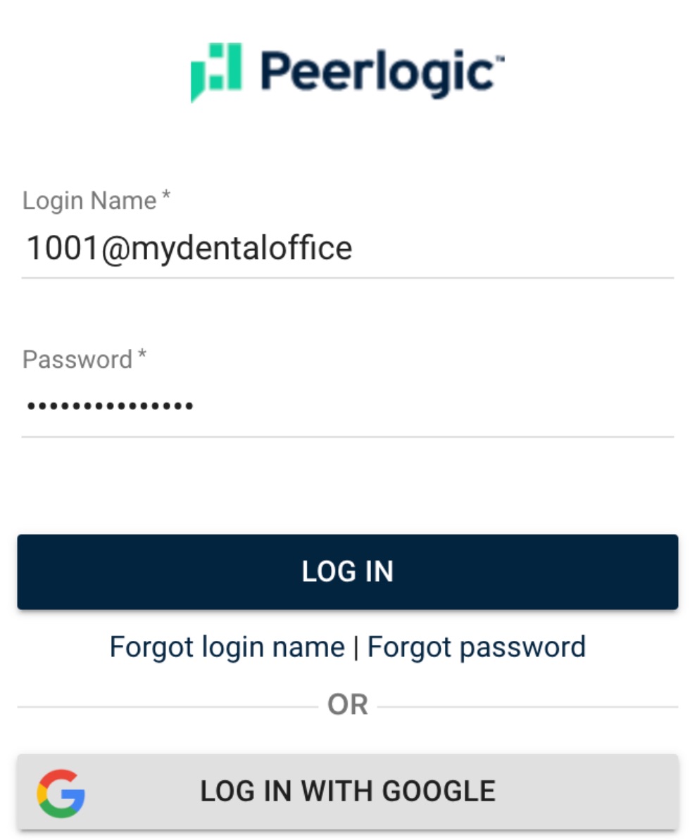 How to access the Peerlogic webapp